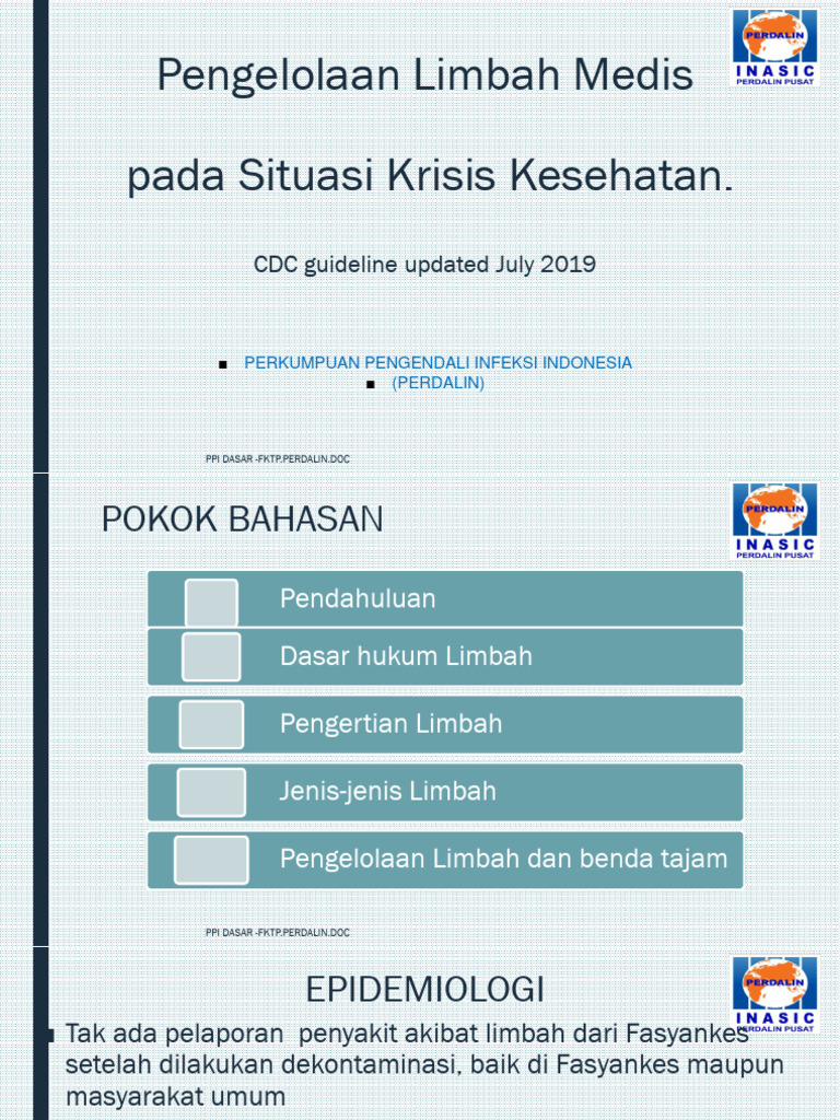 Pengelolaan Limbah Medis Pada Situasi Krisi Kesehatan | PDF