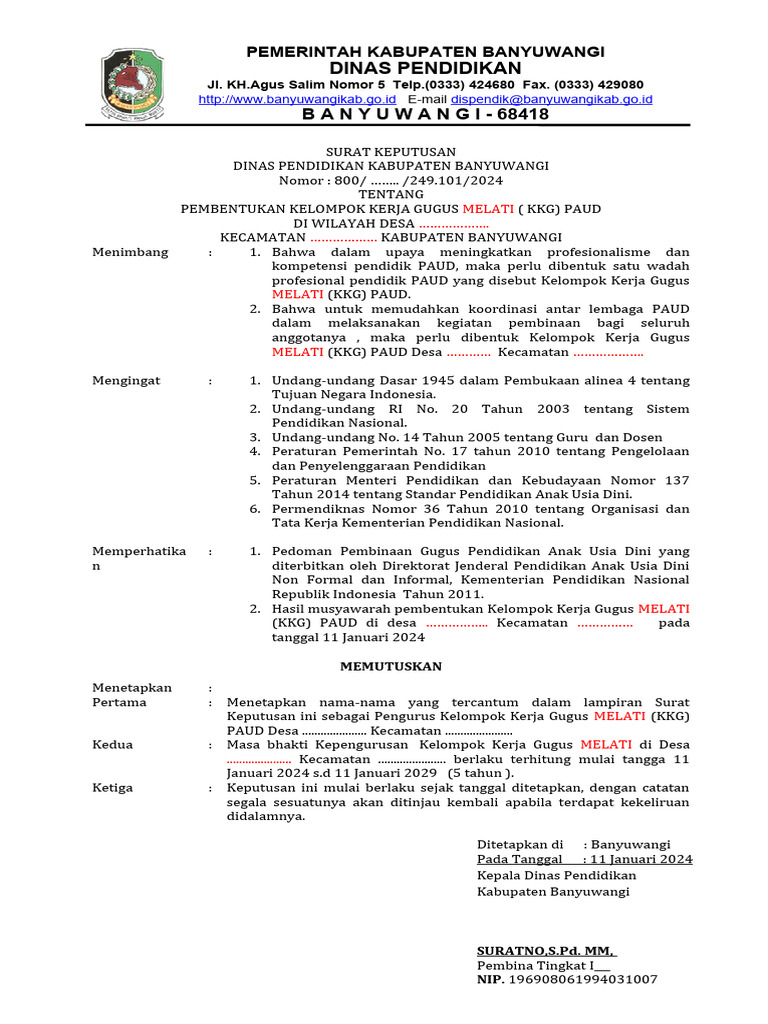 Draf SK Gugus Paud - 2024 | PDF