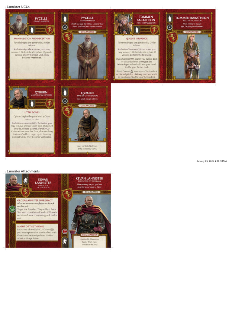 S04 Update Cards | PDF | American Fantasy Television Series ...
