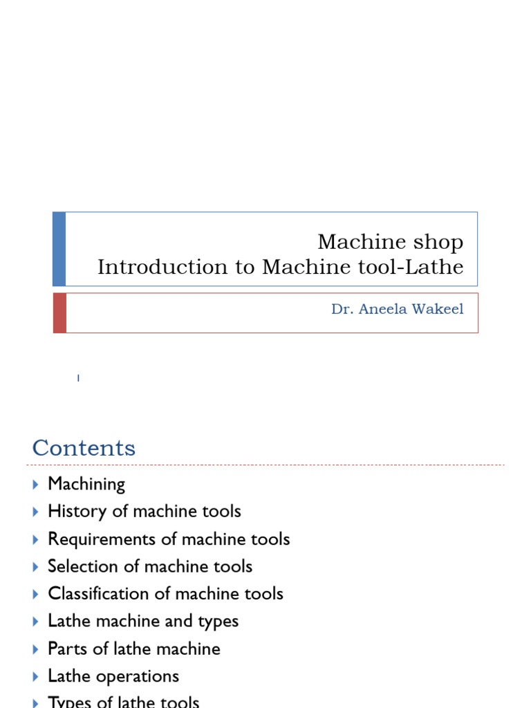 Machine Shop | PDF | Machining | Machine Tool