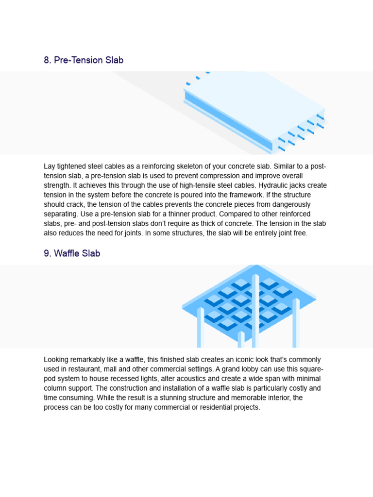Pre-Tension Slab | PDF