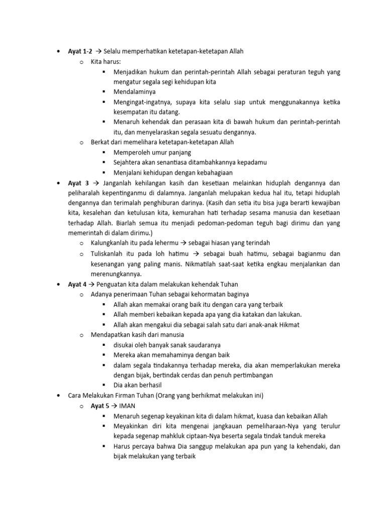 Renungan Amsal 3 | PDF