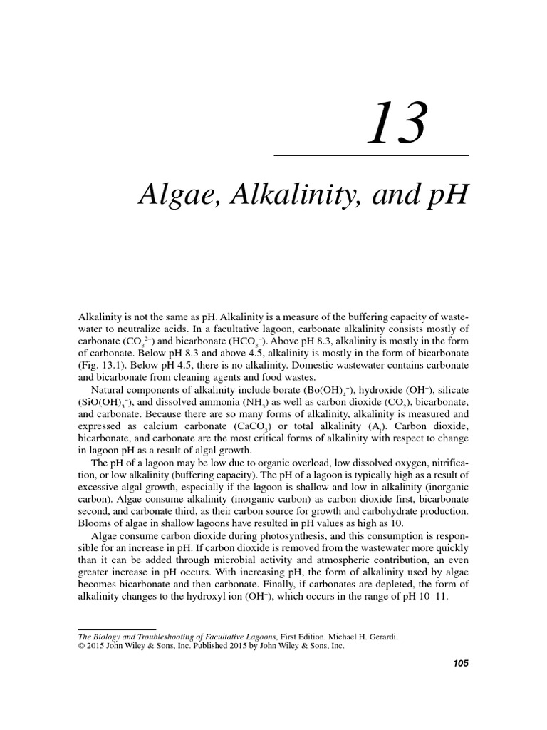 Algae Alkalinity and PH 2015 | Download Free PDF | Alkalinity | Nitrogen