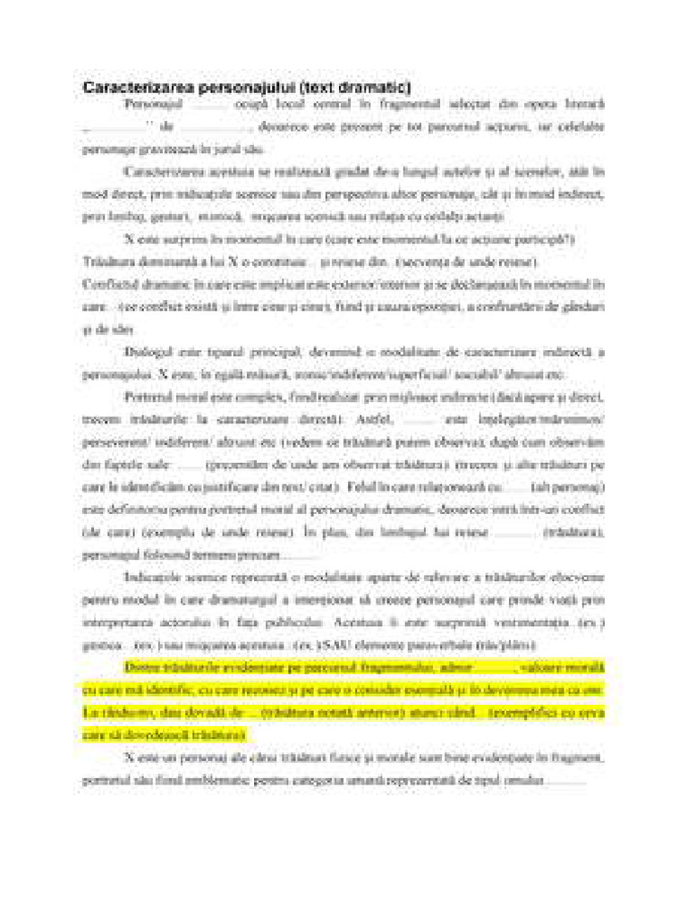 Caracterizare | PDF