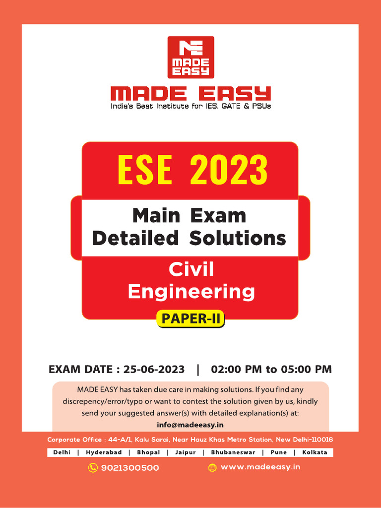 ESE MAINS 2023 - Paper II | PDF