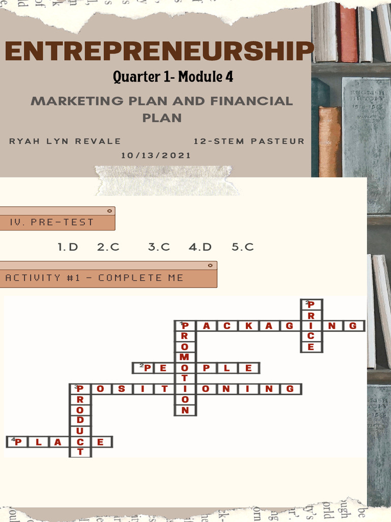 Marketing and Financial Plan Overview | PDF | Marketing | Entrepreneurship