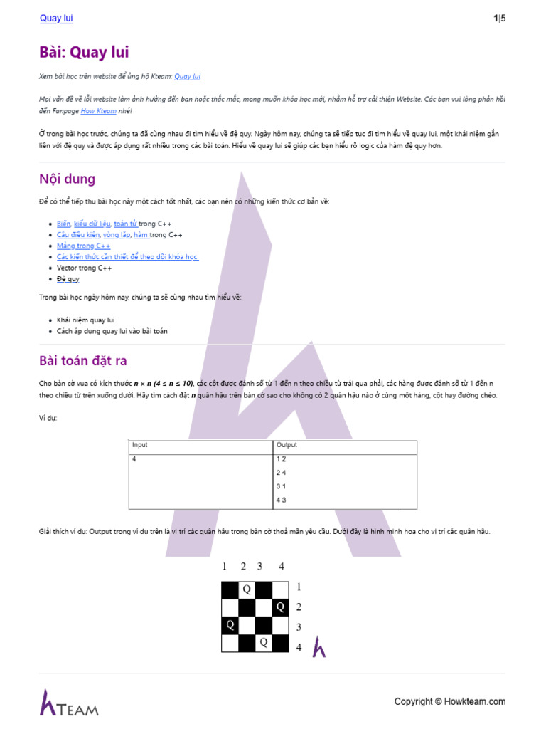 Howkteam - VN - Quay Lui | PDF