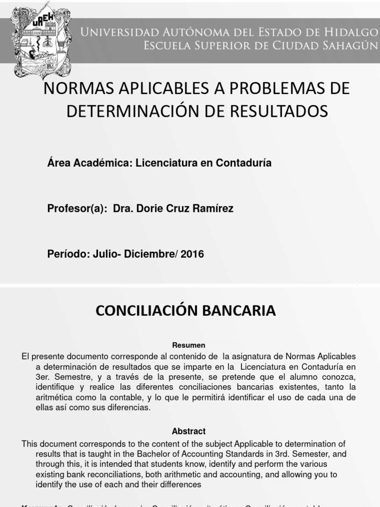 Material Normas Aplicables A Determinacion de Resultados | PDF ...