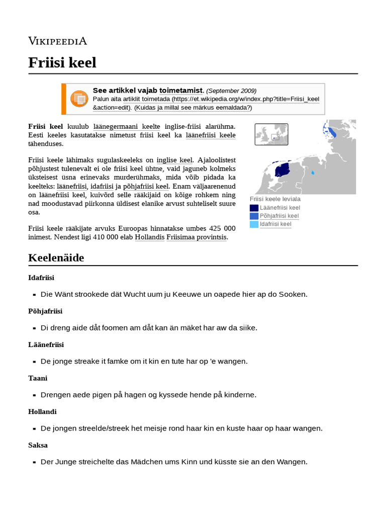 Friisi Keel | PDF