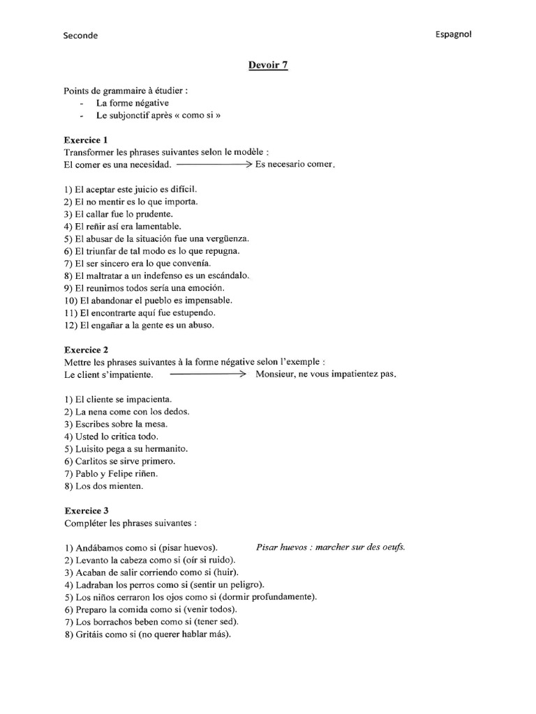 Devoir 7 Exos | PDF