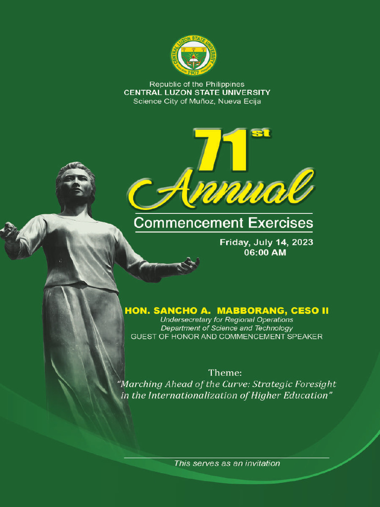 CLSU - 71st Annual Commencement Exercises | PDF