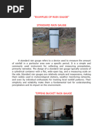 Different Types of Rain Gauges PDF | PDF | Precipitation | Rain