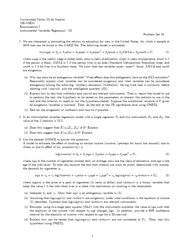 Set of Problems 10 | PDF