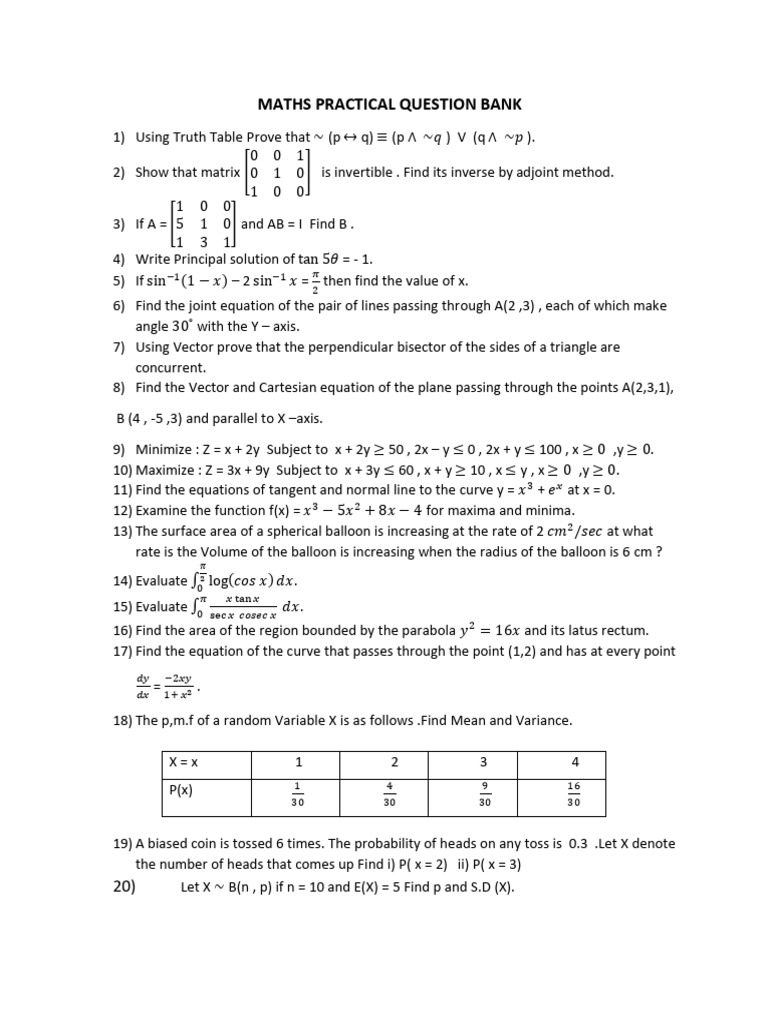 Maths QB | PDF
