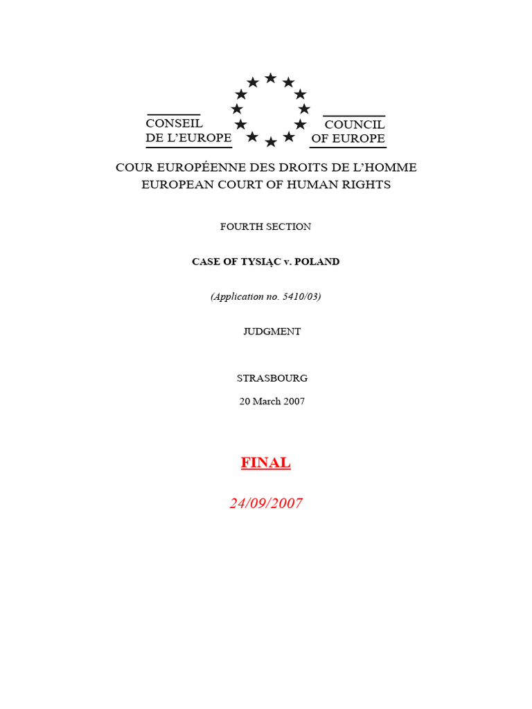 Case of Tysiąc v. Poland | PDF