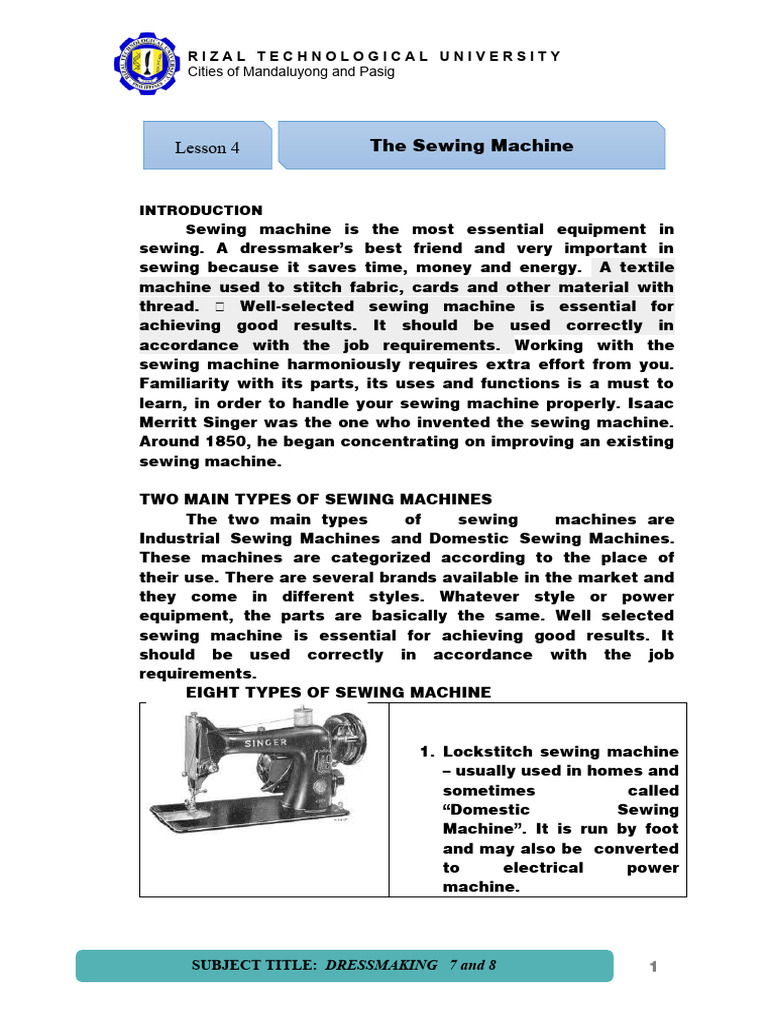 Sewing Machine | PDF | Computers | Technology & Engineering