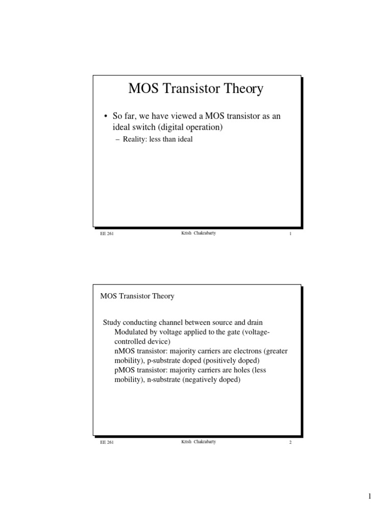 MOS Theory | PDF