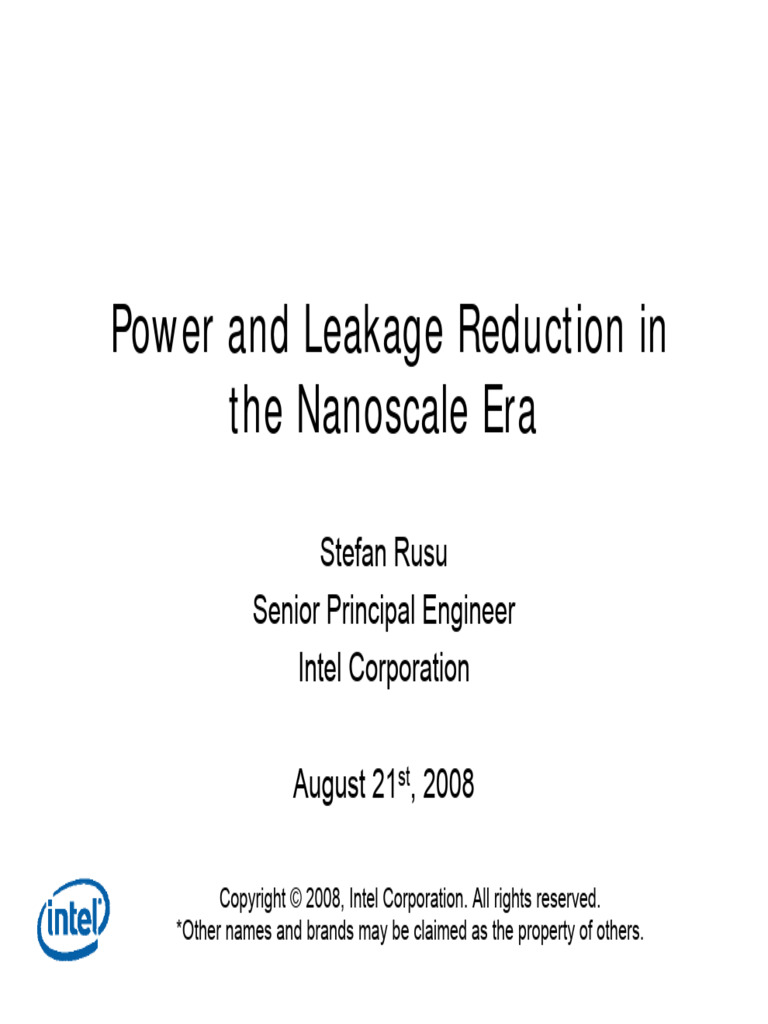 Aug 08 | PDF | Central Processing Unit | Field Effect Transistor