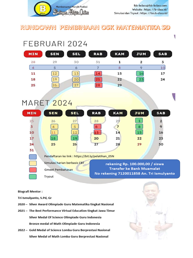 Brosur Pelatihan OSN 2024 | PDF