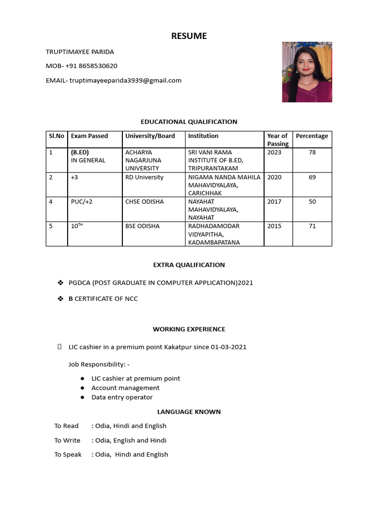 Trupti.resume.docx-1 | PDF