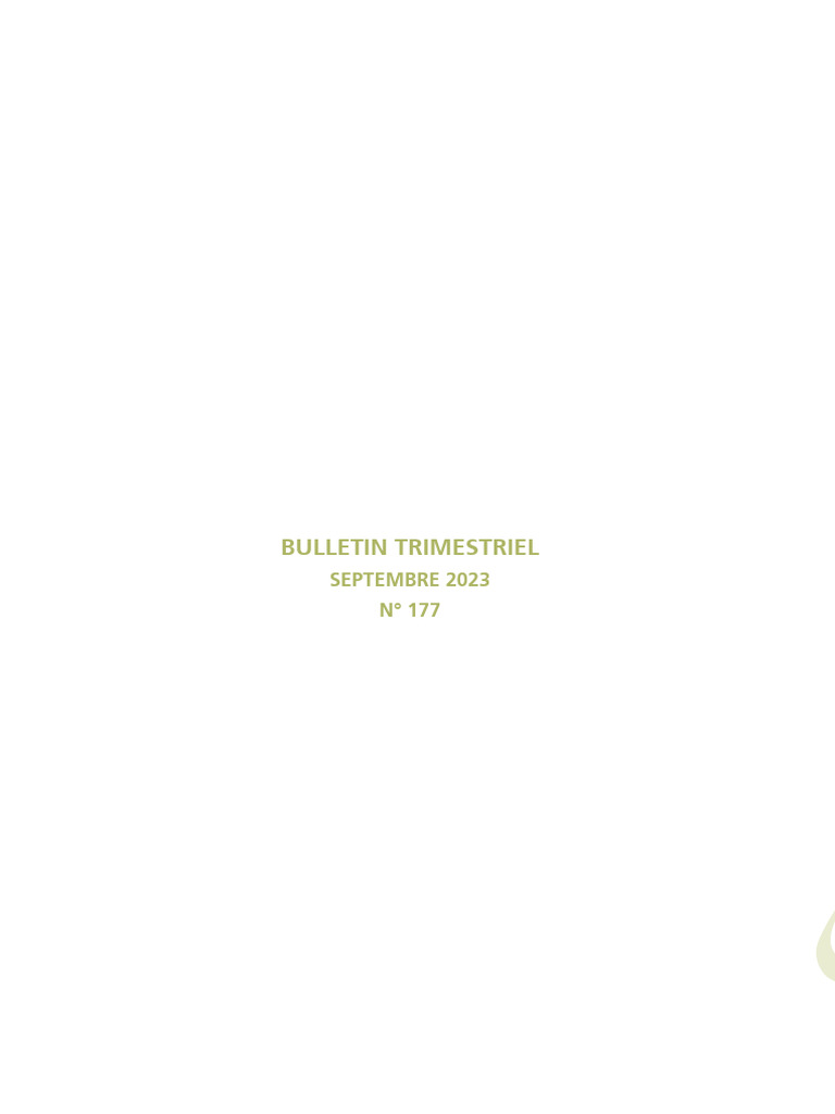 DSGD Bulletin Trimestriel T3 2023 | PDF