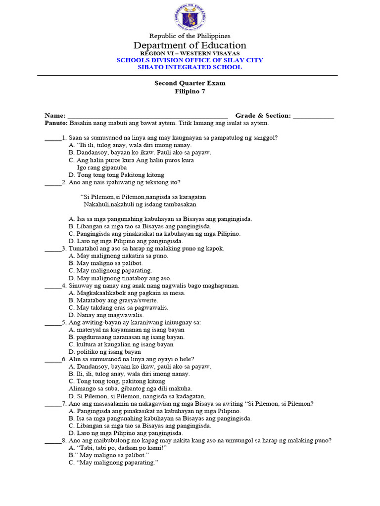 Filipino 7 | PDF