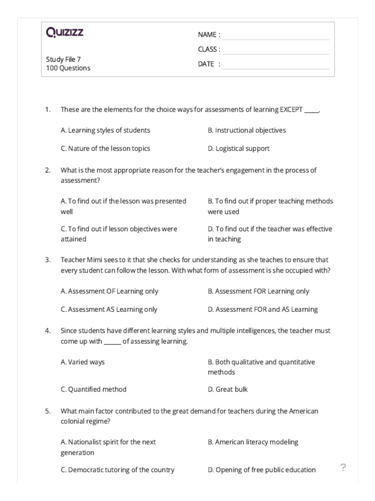 Study File 7 | PDF | Learning | Teachers