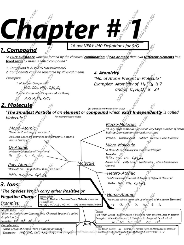 Chemistry 1st Year 1st Chapter | PDF