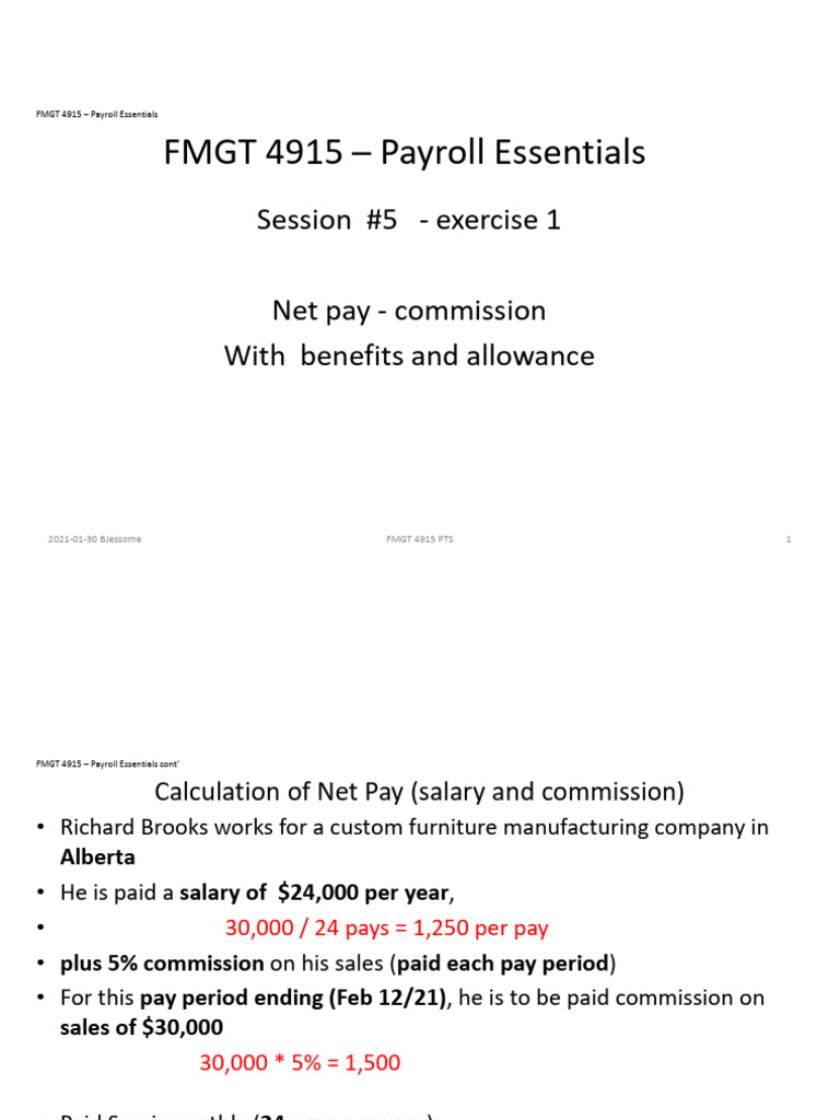 Session 5 - Exercise 1 (solution) | PDF | Payroll Tax | Salary