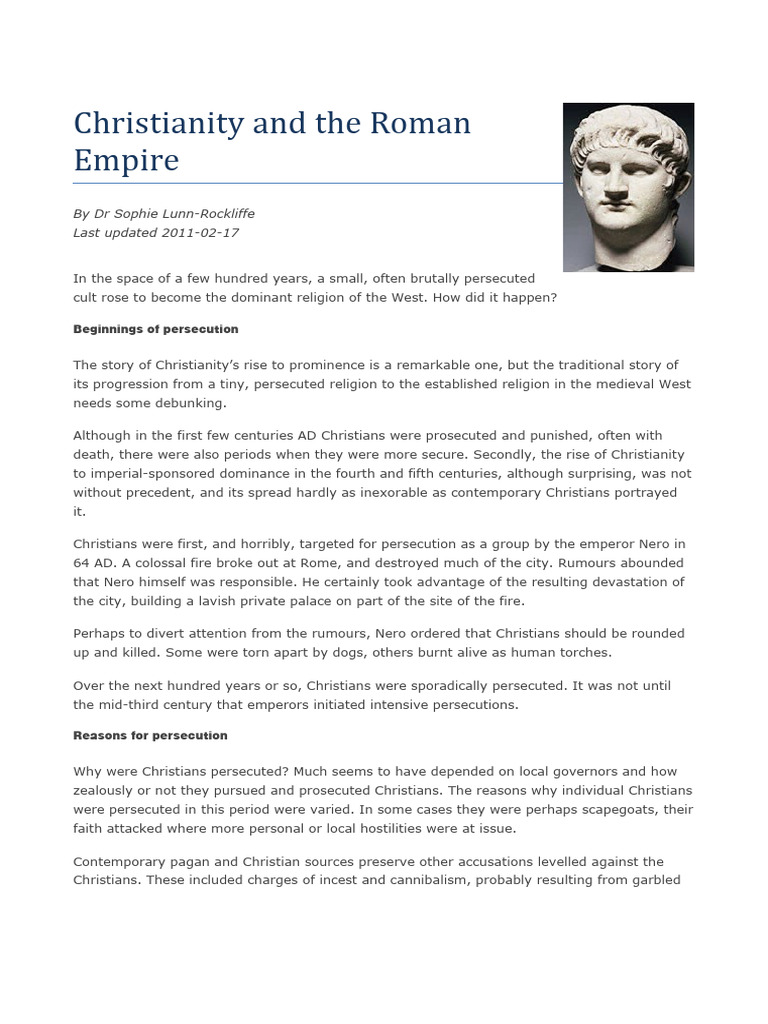 Rise of Christianity in the Roman Empire | PDF | Constantine The Great ...