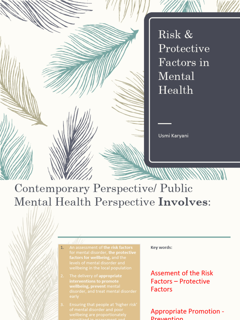 Risk & Protective Factors | PDF | Well Being | Mental Health