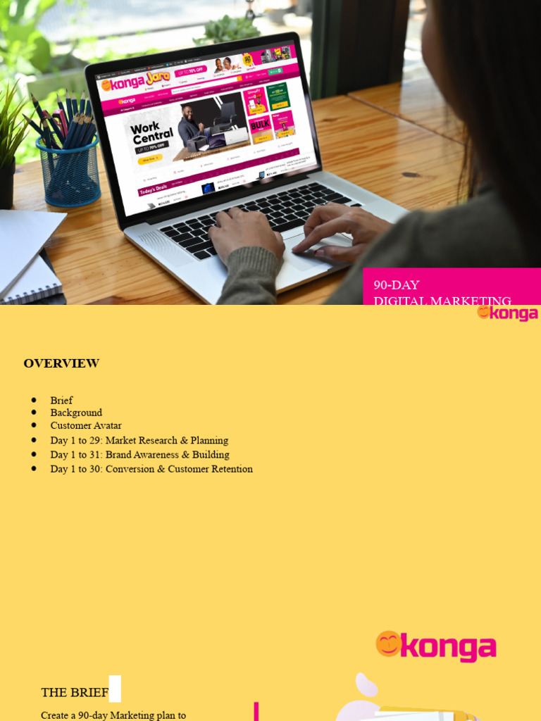 90-Day Digital Marketing Plan (KONGA) | PDF | Popular Culture & Media Studies | Social Media