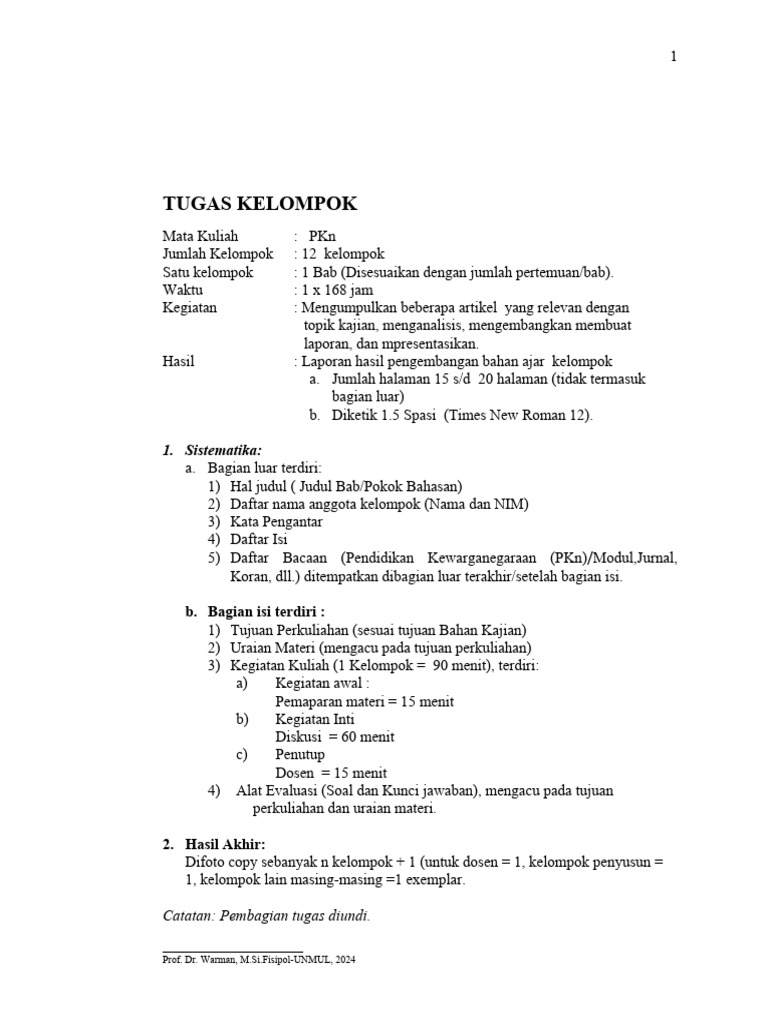 TGS-PKn-1 Fisipol | PDF | Karier & Perkembangan