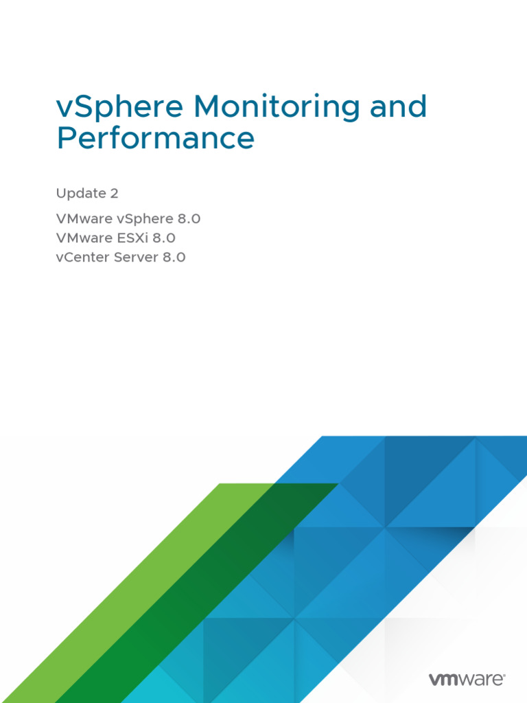 Vsphere Esxi Vcenter 802 Monitoring Performance Guide | PDF