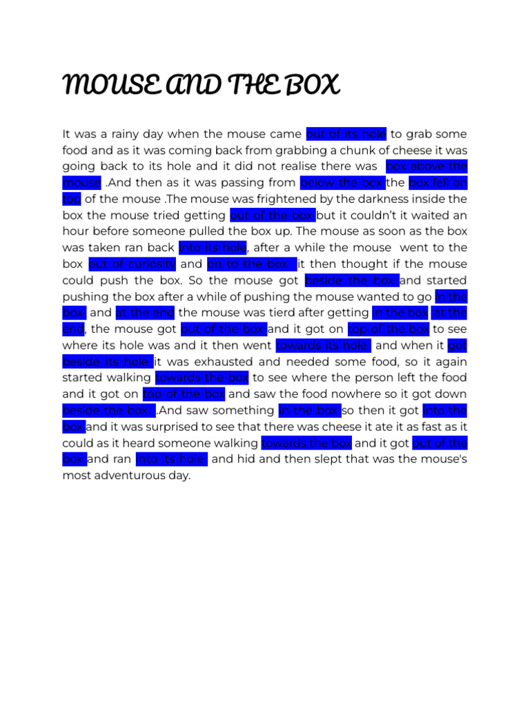 Mouse and The Box | PDF