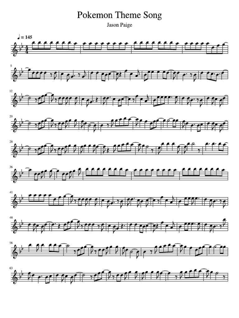 Pokemon Theme Song (Flute) | PDF