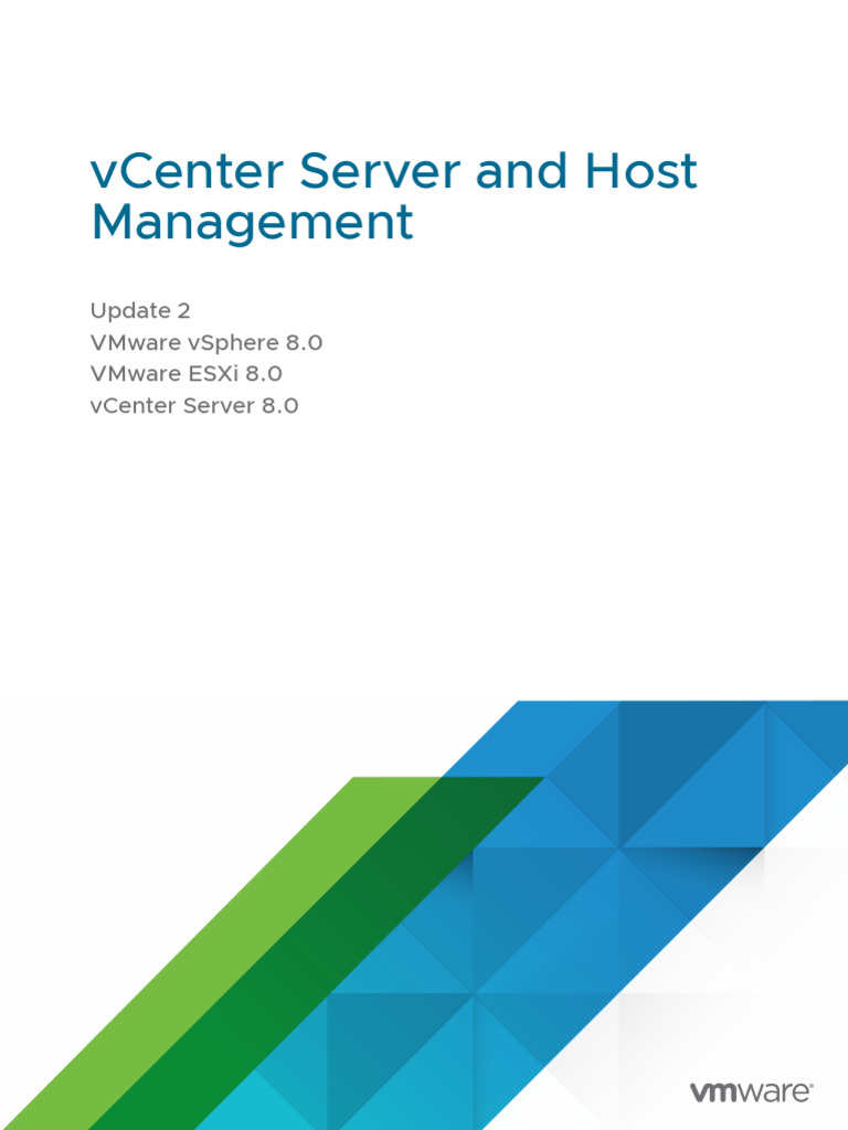 Vsphere Esxi Vcenter 802 Management Guide | PDF | Virtualization | Virtual Machine