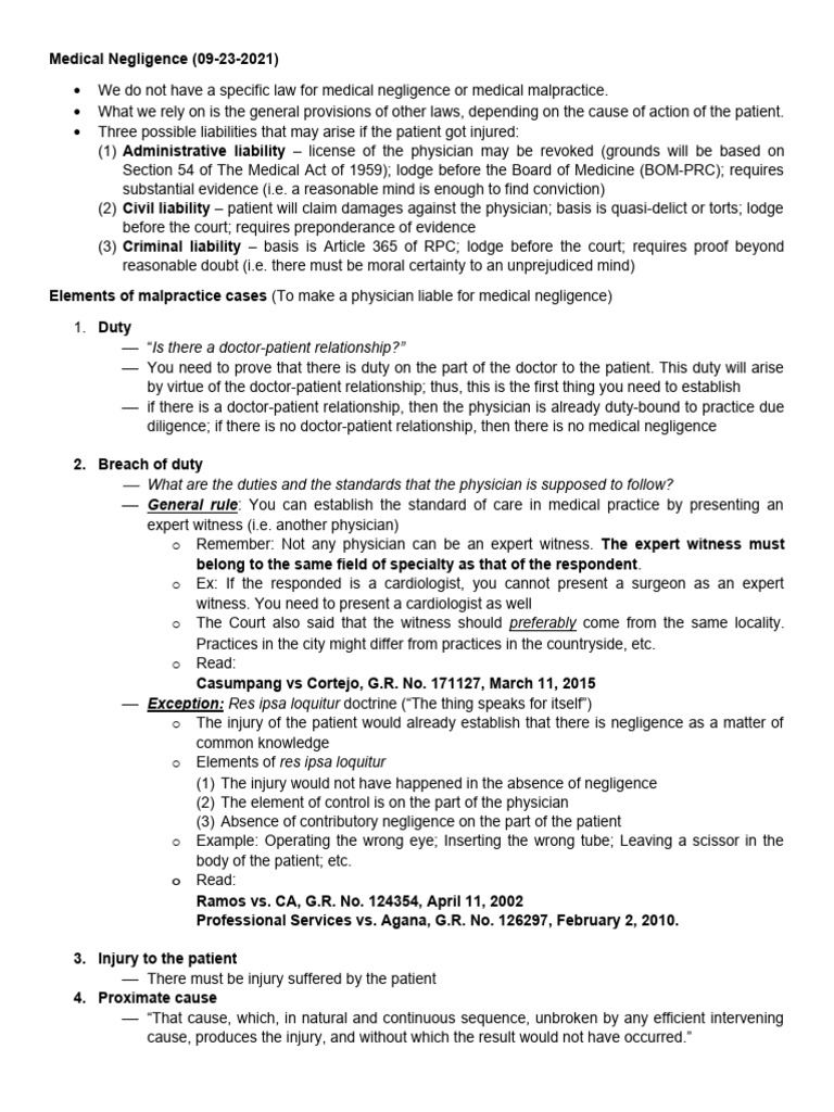 Medical Negligence | PDF | Ethical Principles | Common Law