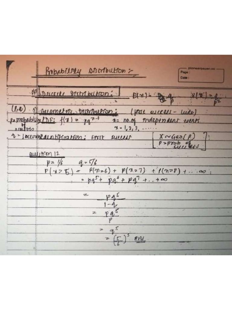 Geometric Distribution | PDF