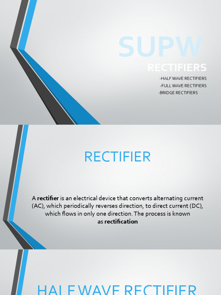 Types of Rectifiers Explained | PDF | Home & Garden | Science & Mathematics