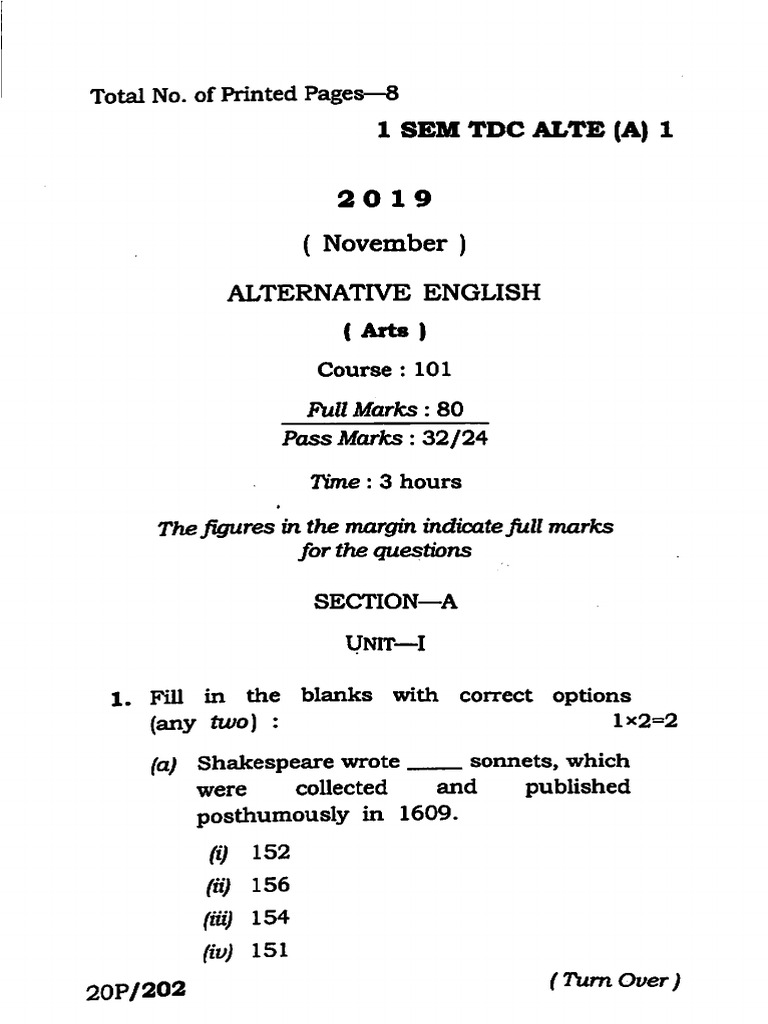 2019 ALTE (A) 101 | PDF