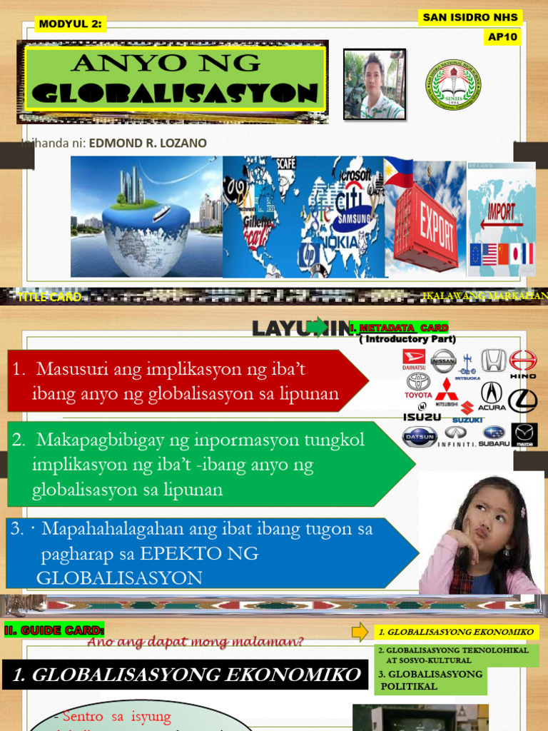 Anyo NG Globalisasyon | PDF