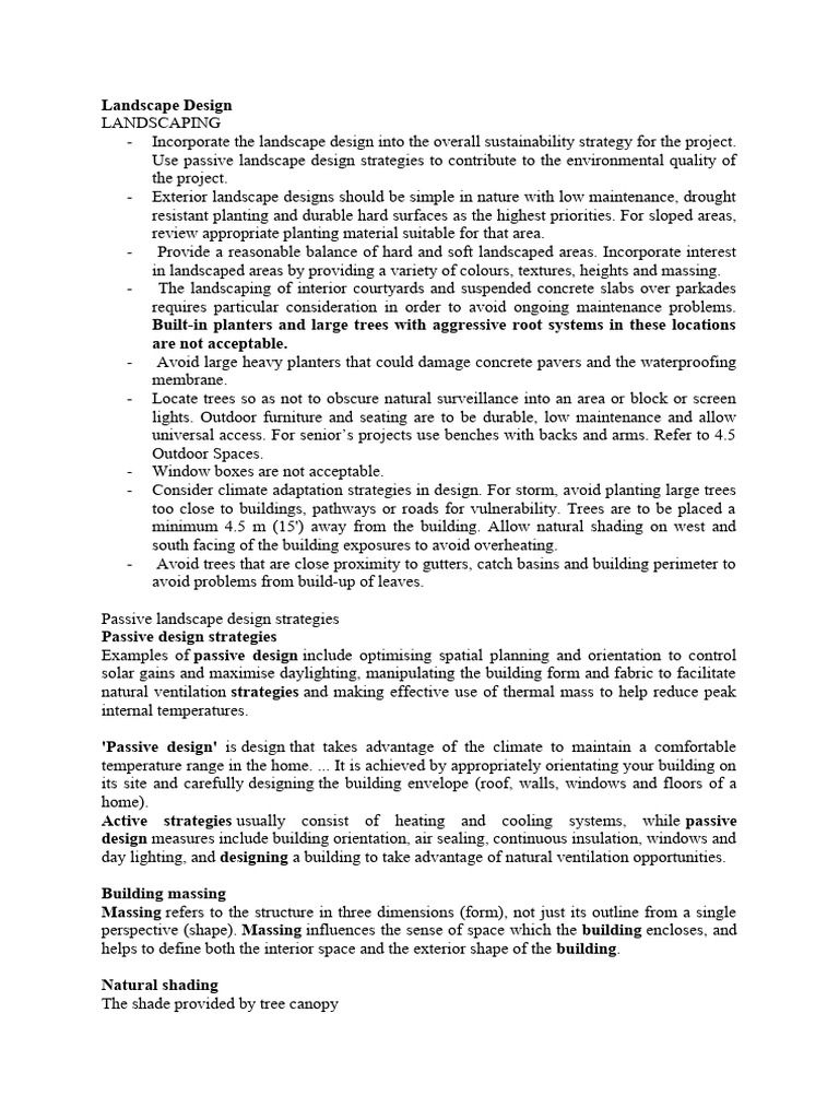 Landscape Design | PDF