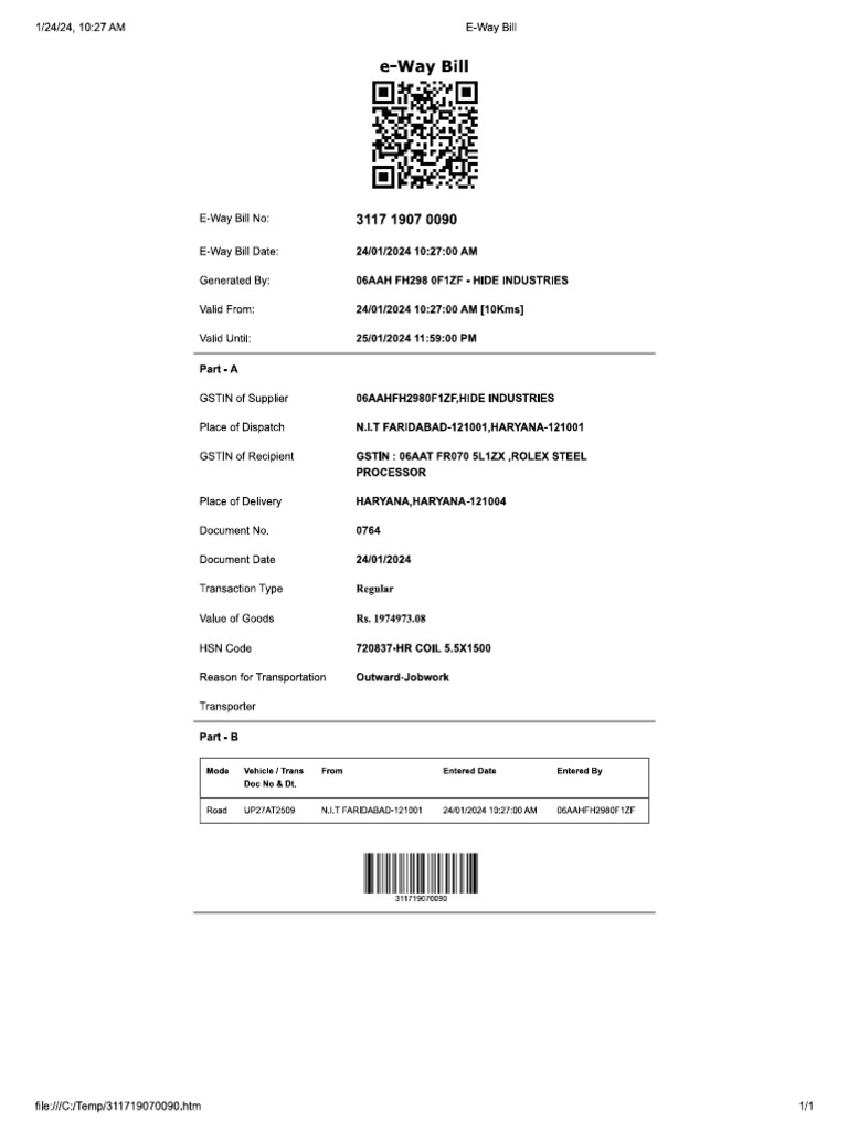 Eway Up27at2509 | PDF