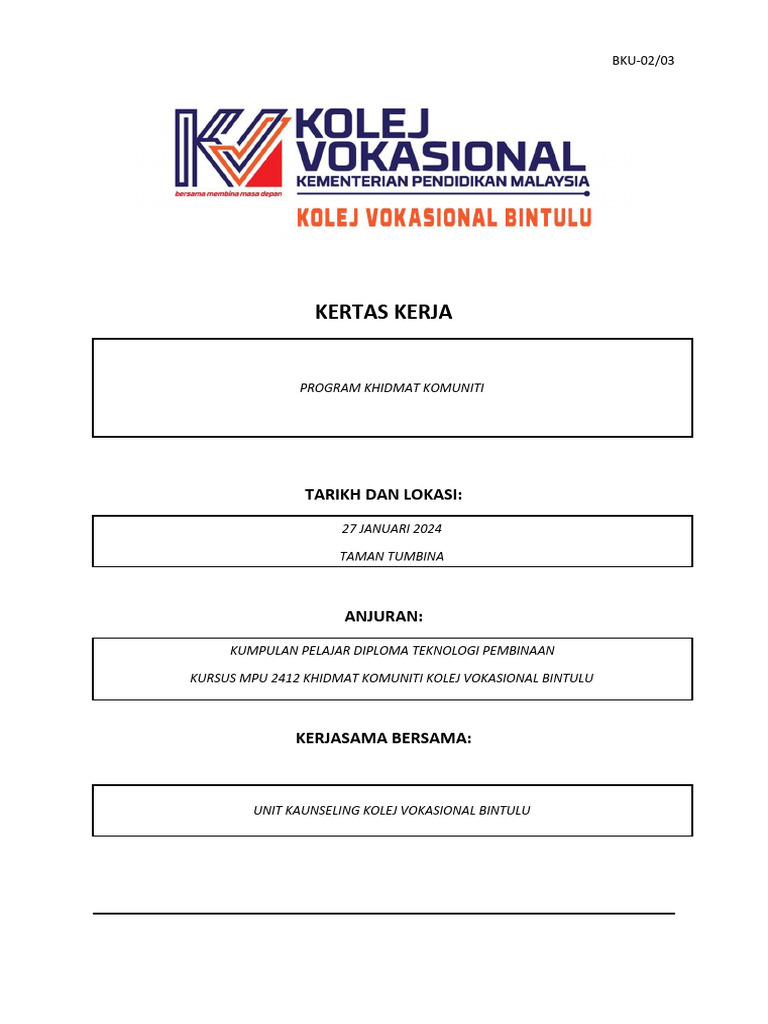 Program Khidmat Komuniti | PDF