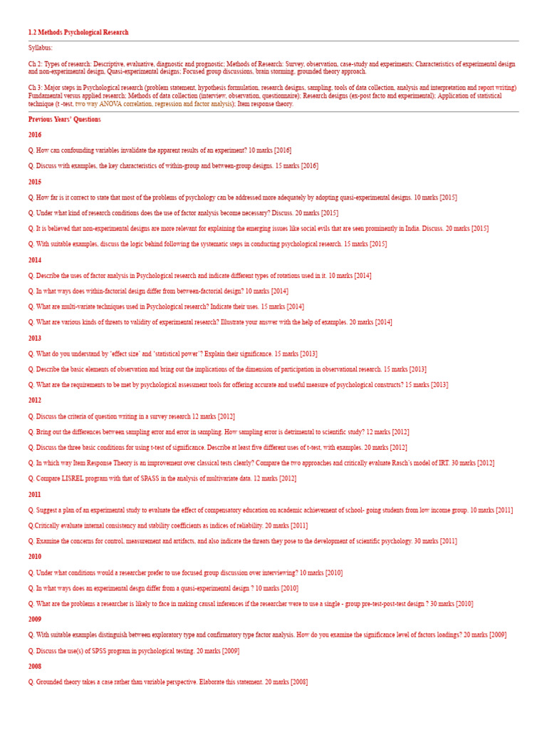 2.psychological Research Methods | PDF | Self-Improvement