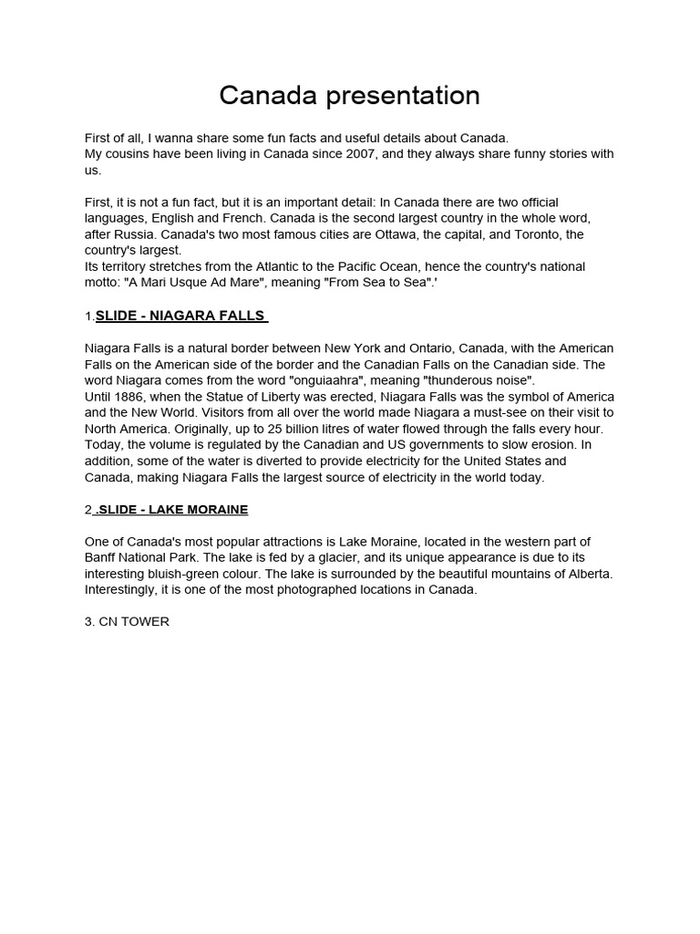 Canada Presentation | PDF