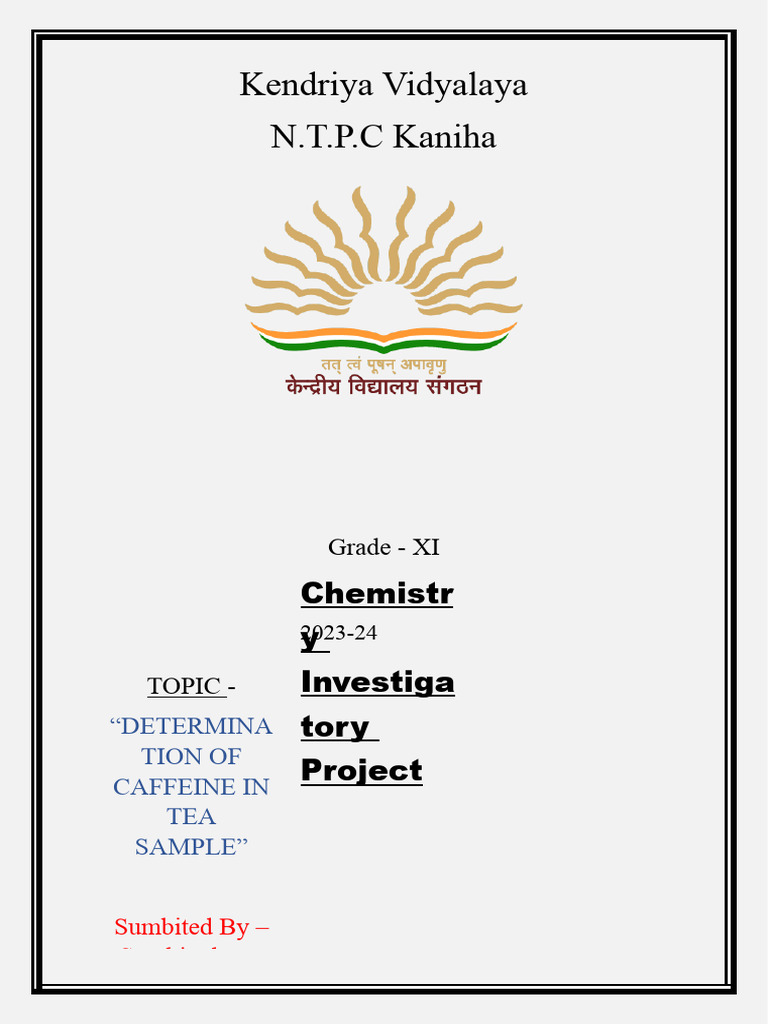 Amit Chem | PDF | Caffeine | Tea