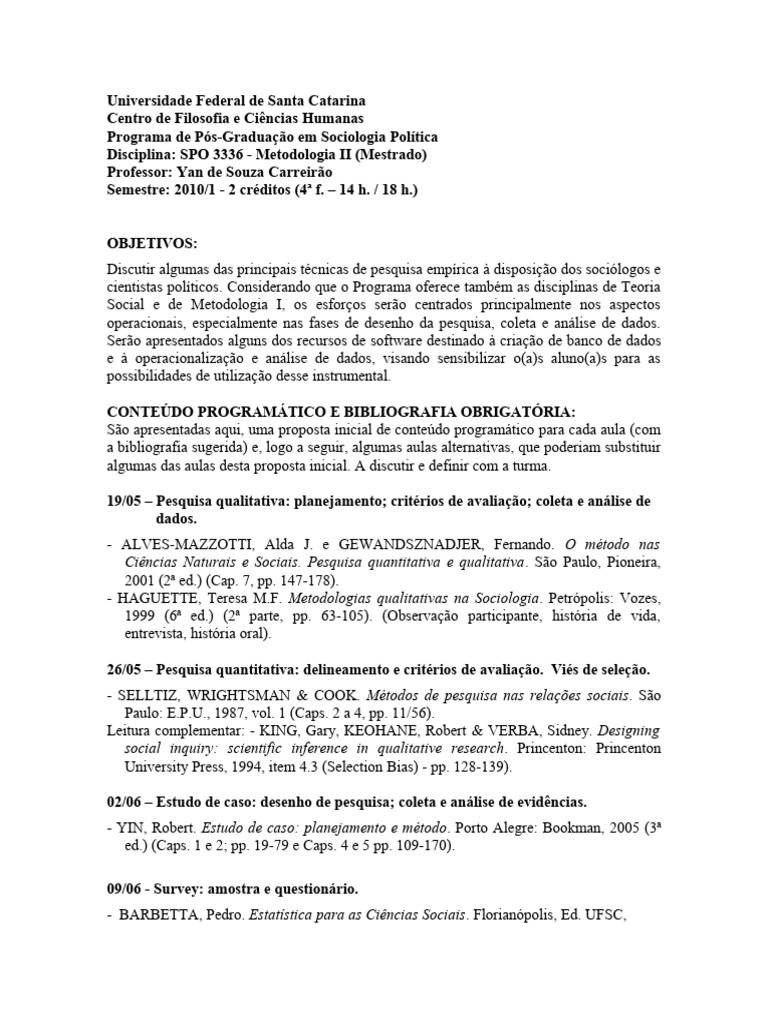 Modelo MTP Ciencias Sociais | PDF | Sociologia | Metodologia