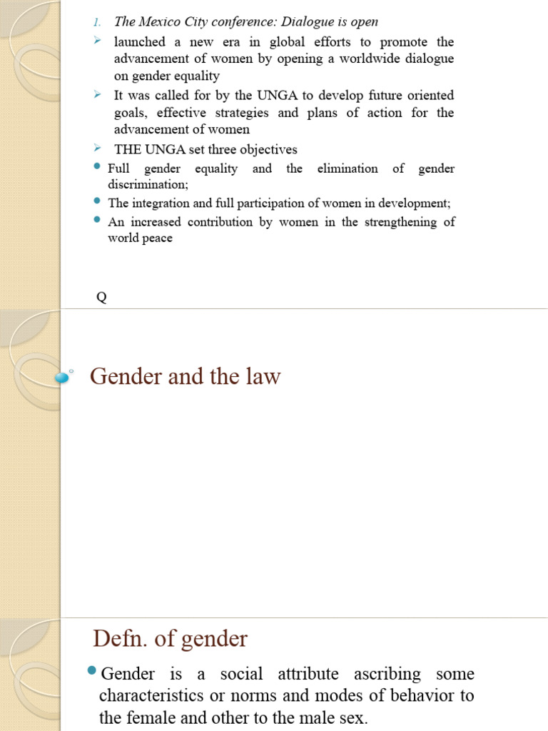 Gender and The Law | PDF | Domestic Violence | Equal Opportunity